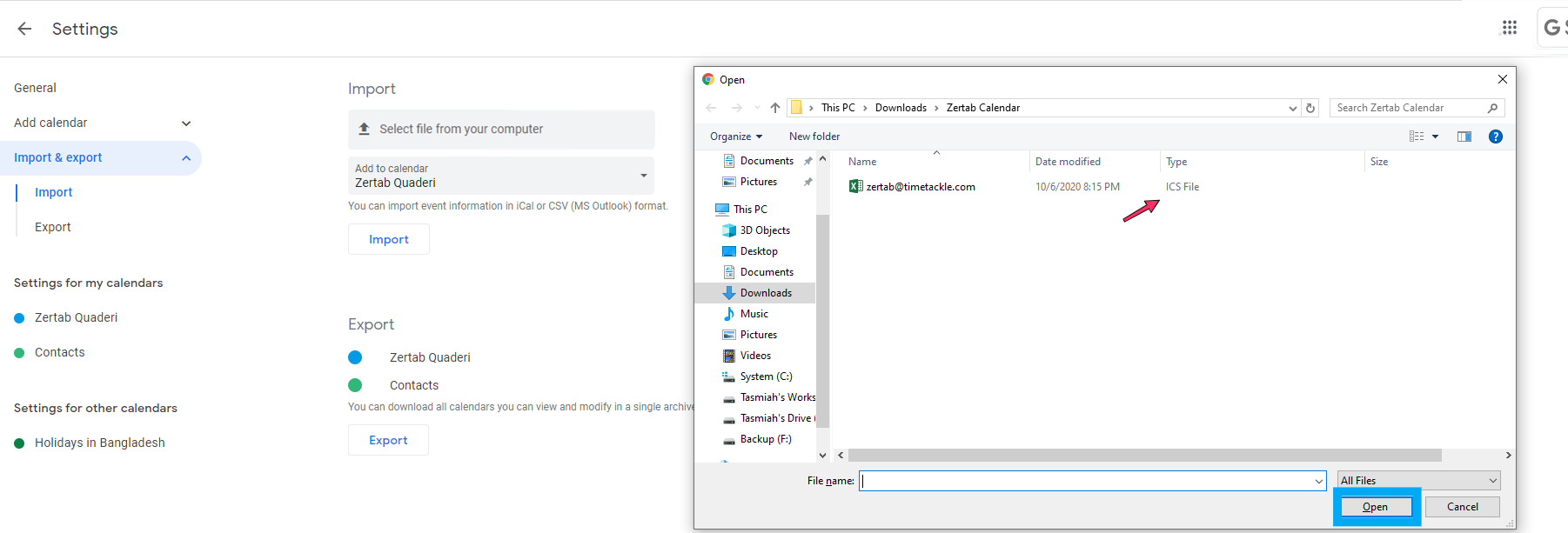 Converting calendar ICS file to CSV file in easy steps