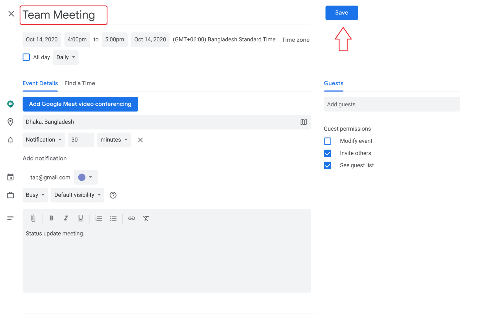 How to create Google calendar templates to save time - Tackle