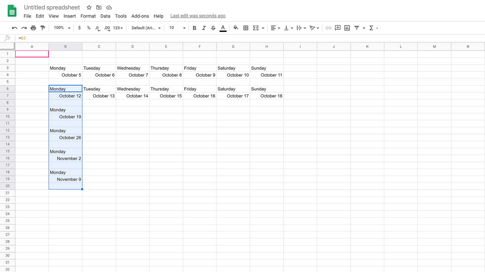 How To Make A Calendar In Google Sheets - Tackle