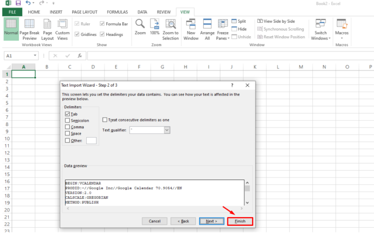 Converting calendar ICS file to CSV file in easy steps