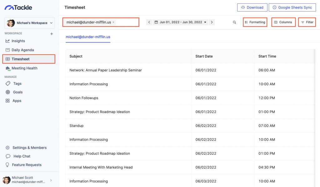Export Google calendar to Google sheets - Tackle Export Google calendar to Google sheets - Tackle
