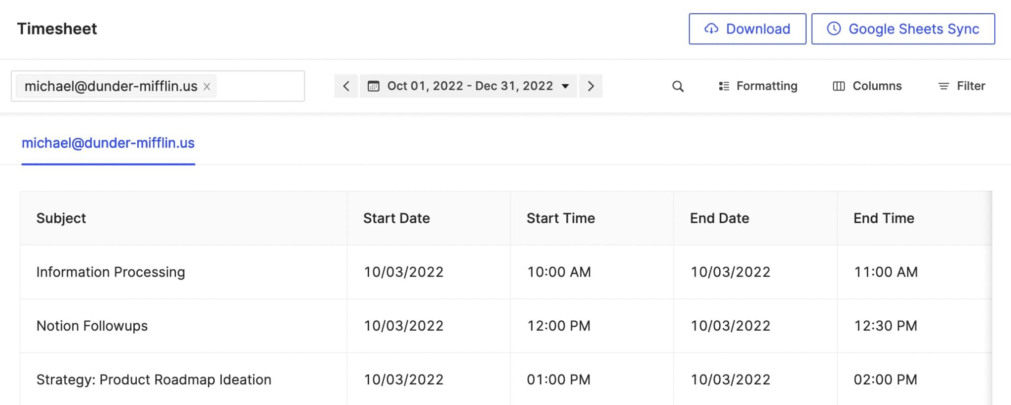 Export Google Calendar To Google Sheets Tackle