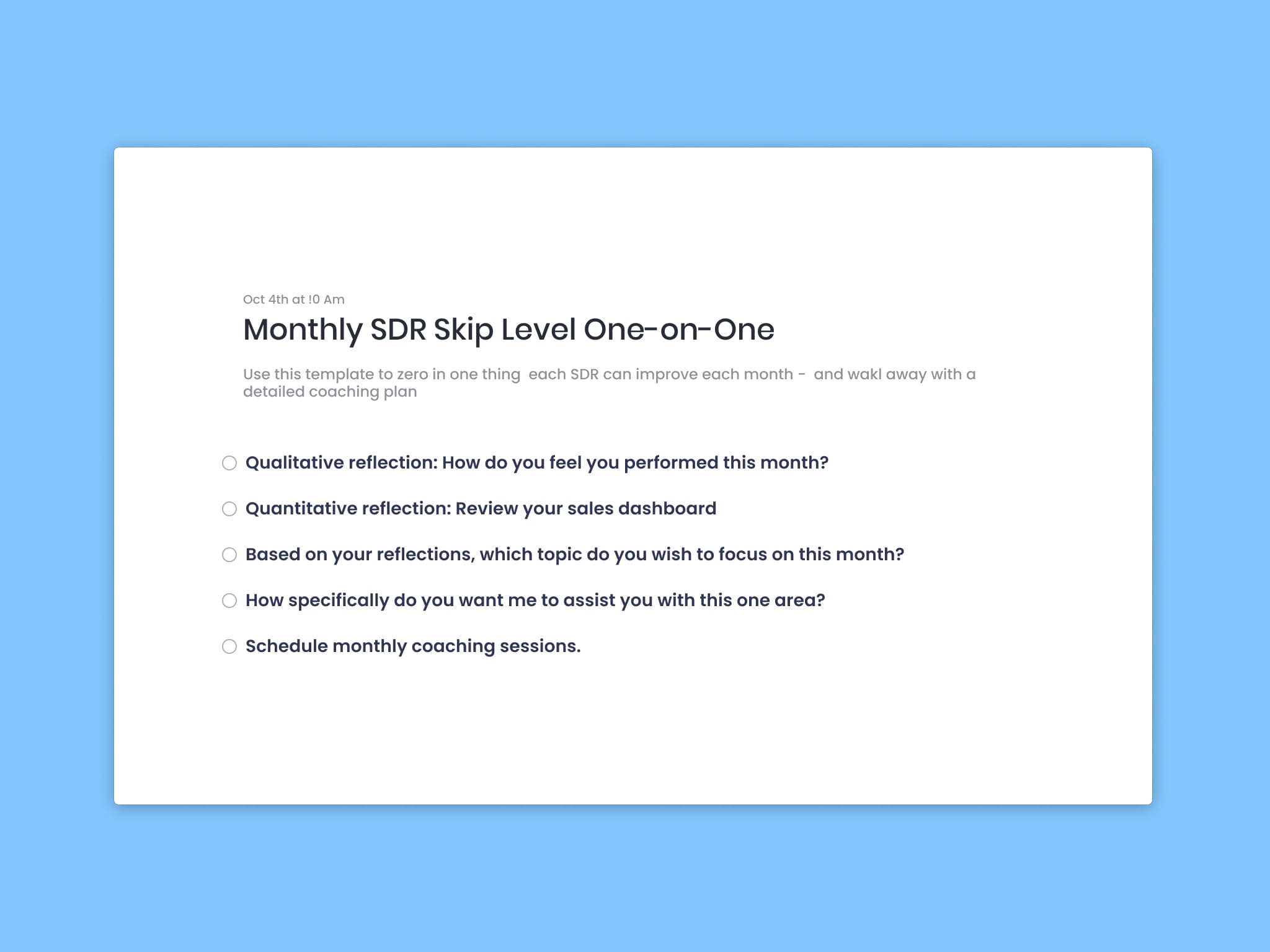 15 Most Essential sales meeting templates every organization needs - Tackle