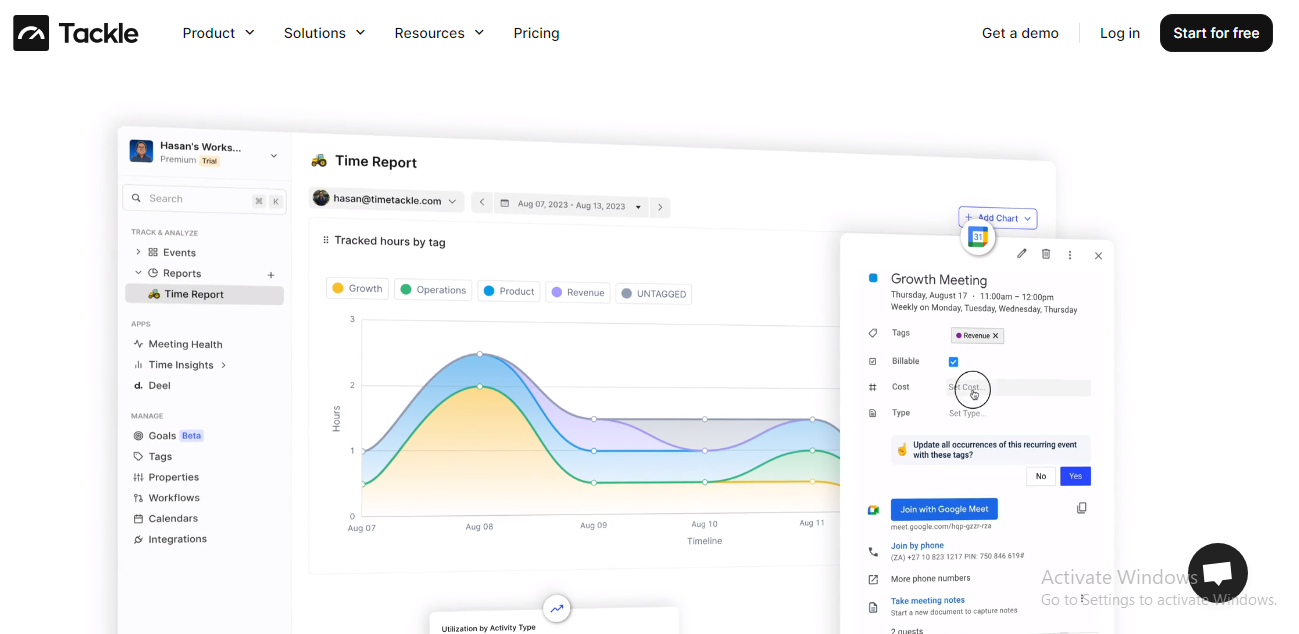 Choose the best time tracking platform: Harvest vs TMetric - Tackle