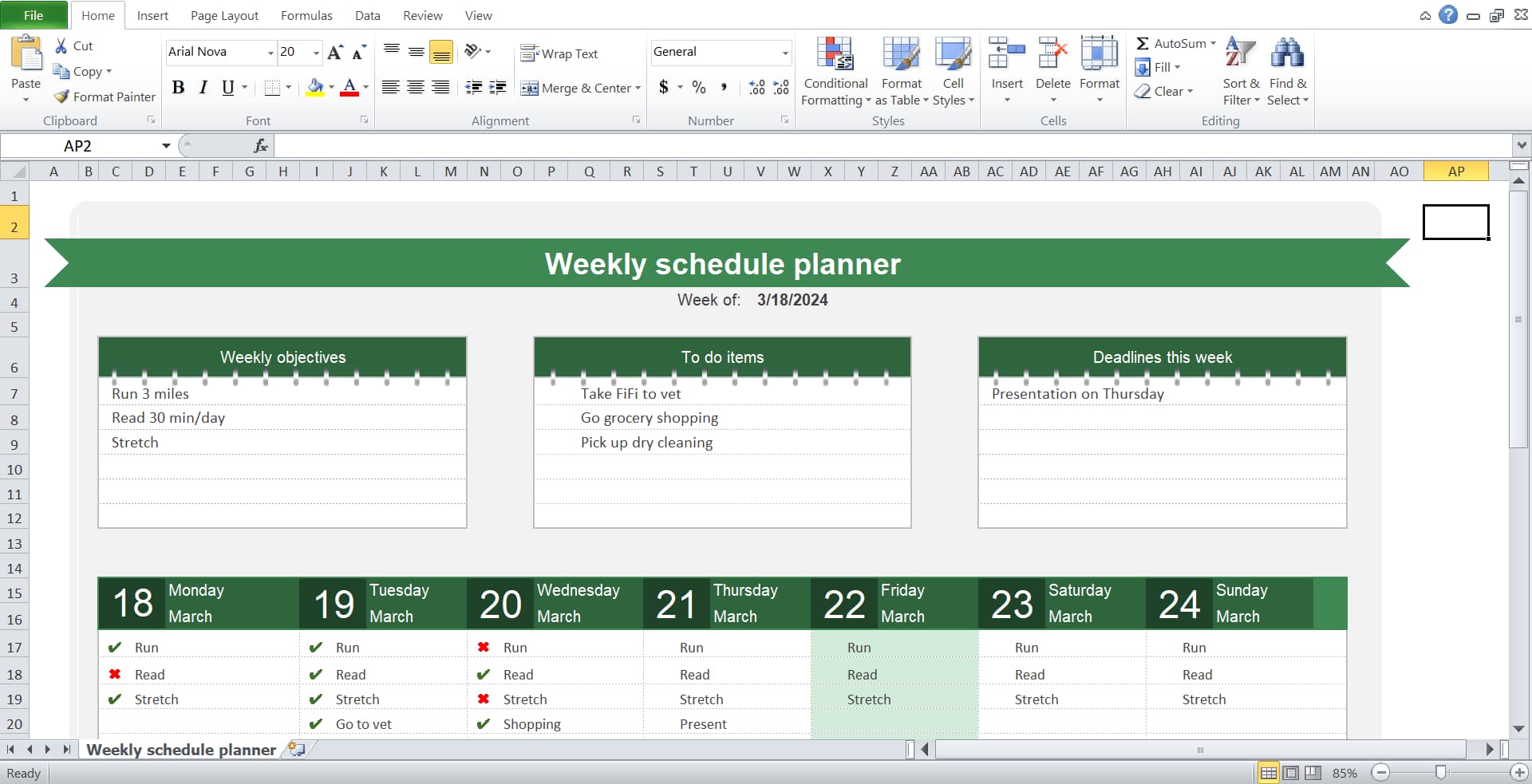 Optimize your day with daily schedule excel template - Tackle