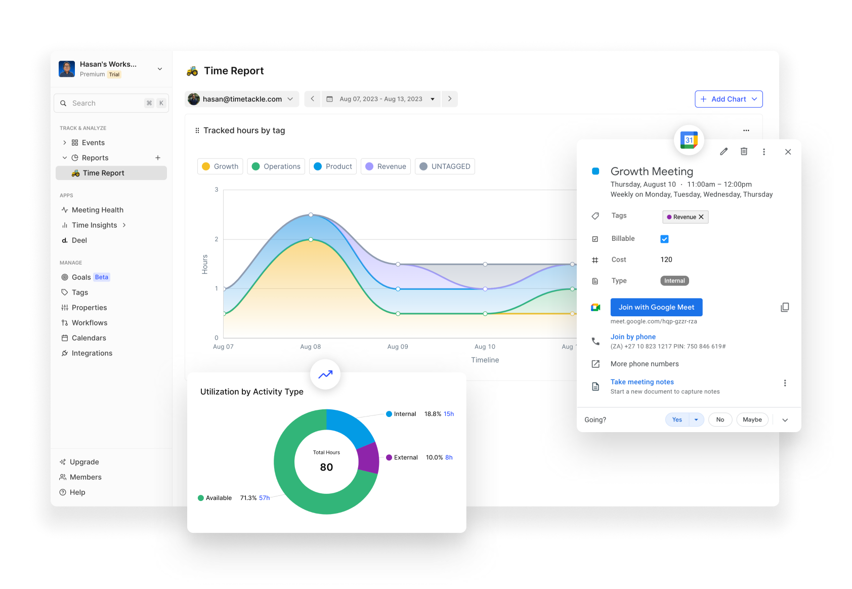 Time Tracking Chrome Extension - Tackle