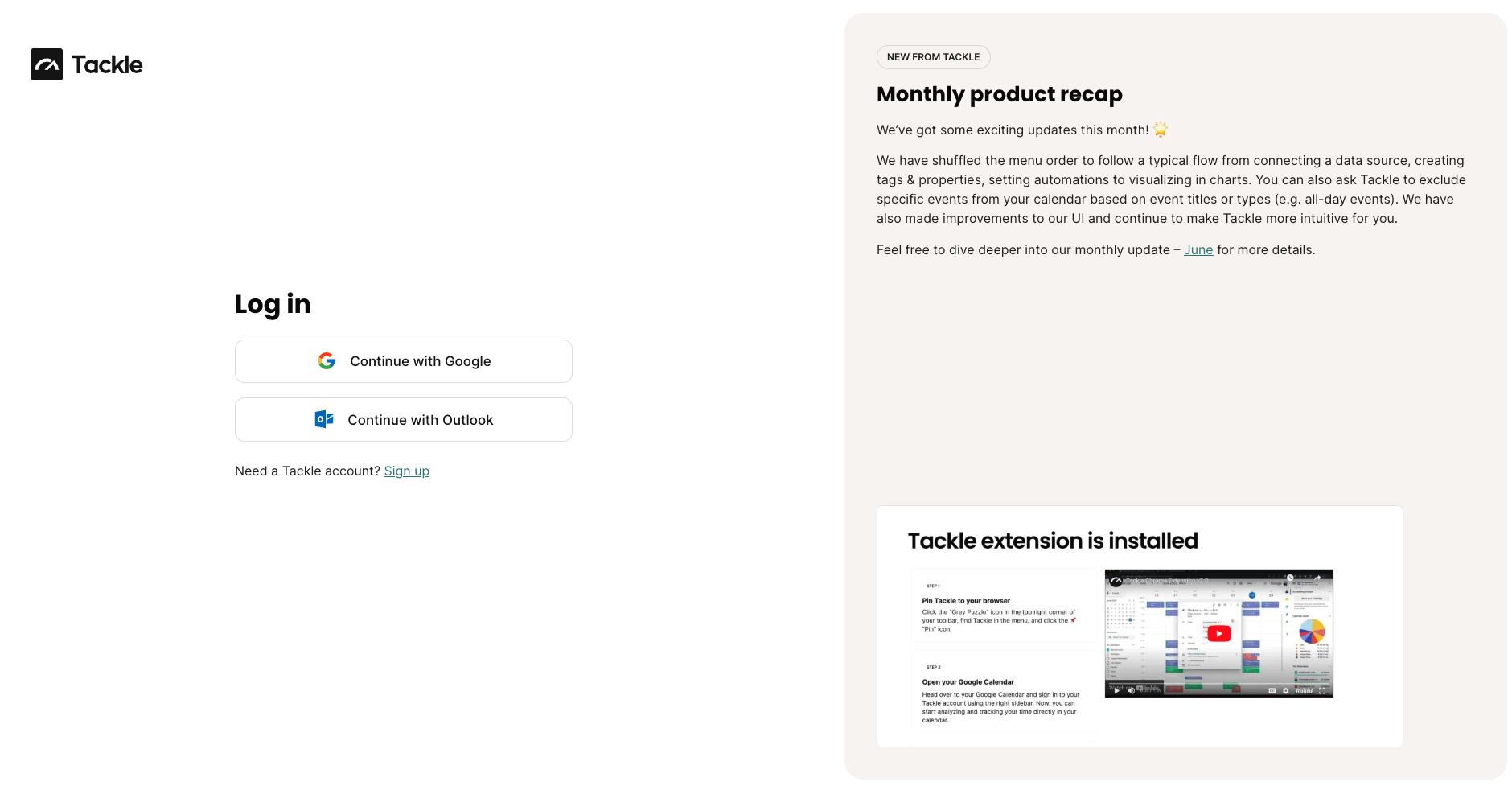 Export Google calendar - Tackle